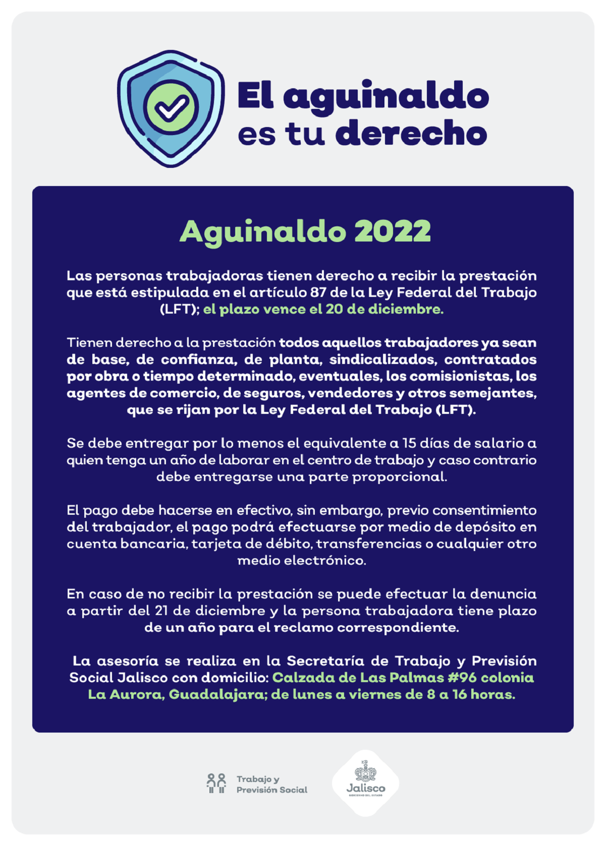 El Aguinaldo es tu Derecho! | Secretaría de Trabajo y Previsión Social